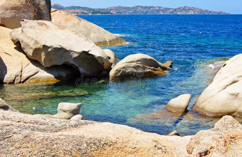 Rock Seascape stock photo. Image of palau, beach, italy - 13319584