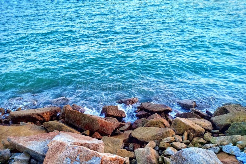 Rock and seashore stock photo. Image of terrain, wave - 252331150