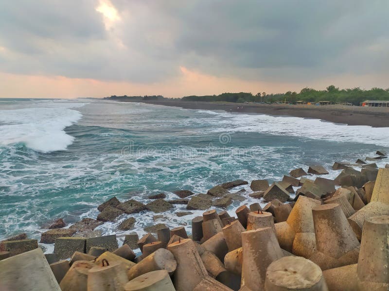 Rock of shield stock image. Image of ocean, cove, shore - 220816491