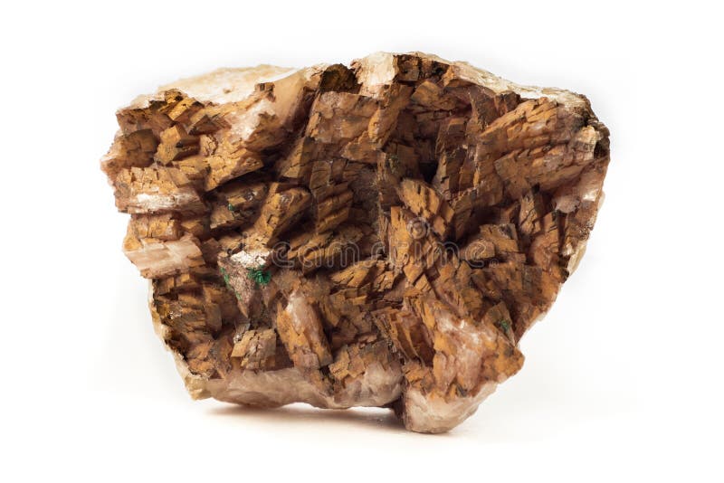 Raw Siderite Rock Isolated on White Stock Photo - Image of collection ...