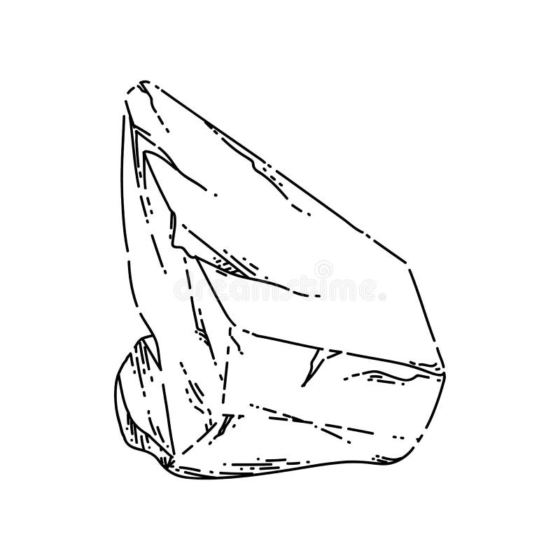 Rock Sketch Hand Drawn Vector Stock Illustration - Illustration of ...