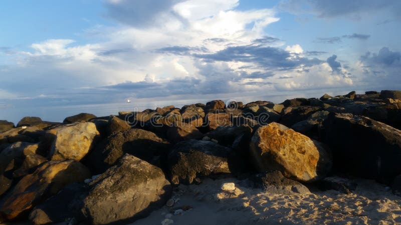 Rock and sky stock photo. Image of leaf, sand, freezing - 195425310