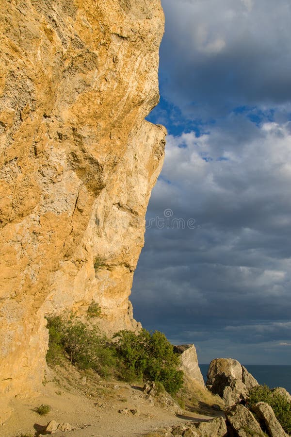 Rock and sky stock image. Image of clouds, mountain - 152117093