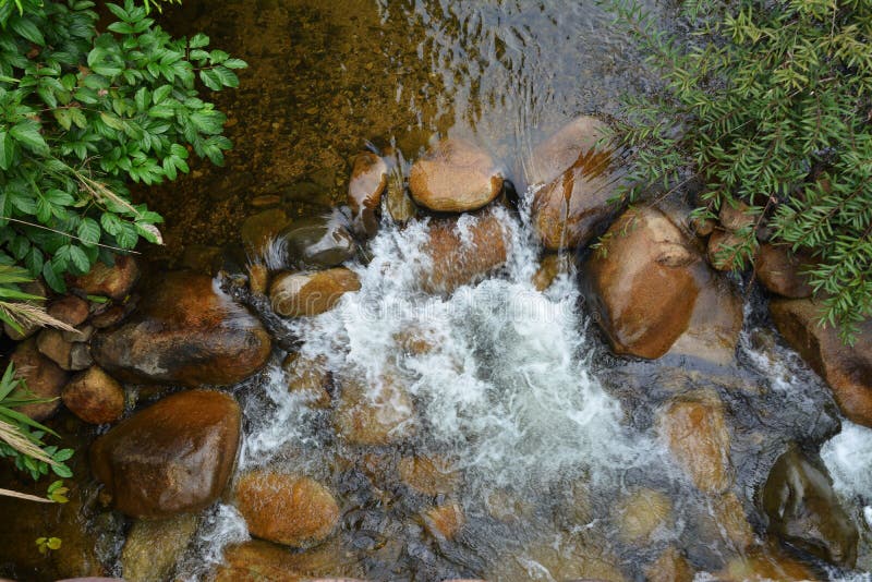 Waterfall top view stock photo. Image of tropical, tree - 120307972