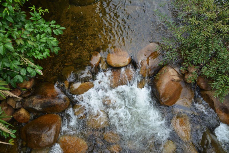 Waterfall top view stock photo. Image of tropical, tree - 120307972