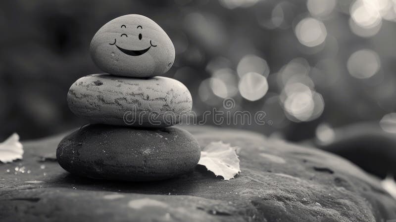 Rock with Smiley Face stock image. Image of formation - 374613835