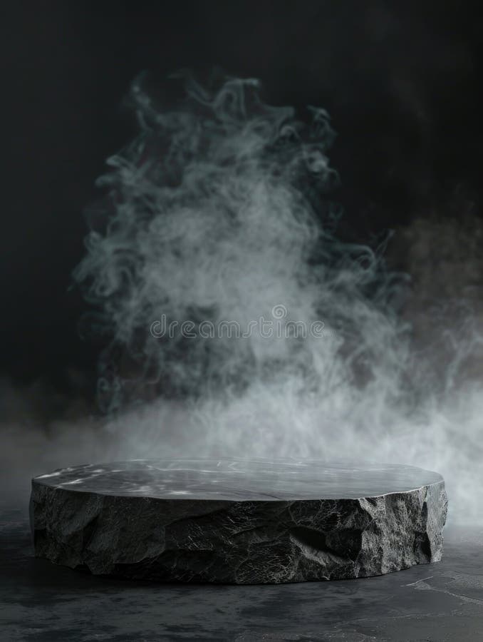 Rock with Smoke stock photo. Image of scene, landscape - 376061728