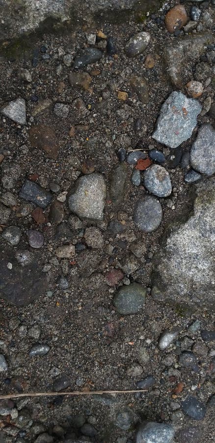 Rock Soil Rubble on Road Side Stock Photo - Image of gravel, flooring ...