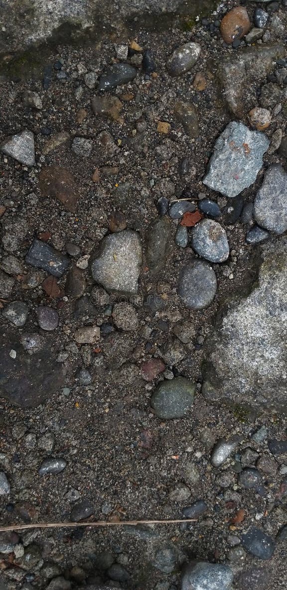 Rock Soil Rubble on Road Side Stock Photo - Image of gravel, flooring ...