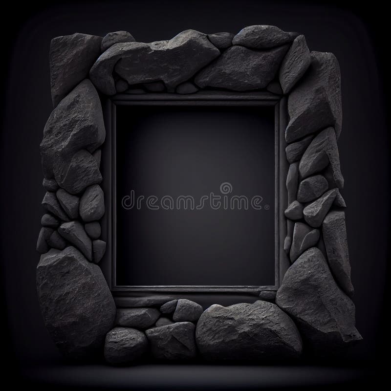 A Rock Solid Image Stone and Concrete on a Black Background, Durability ...