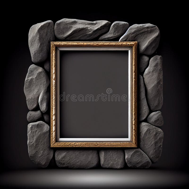 A Rock Solid Image Stone and Concrete on a Black Background, Durability ...