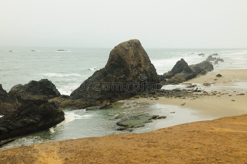 Rock stack and beach stock image. Image of rocky, sand - 22907493