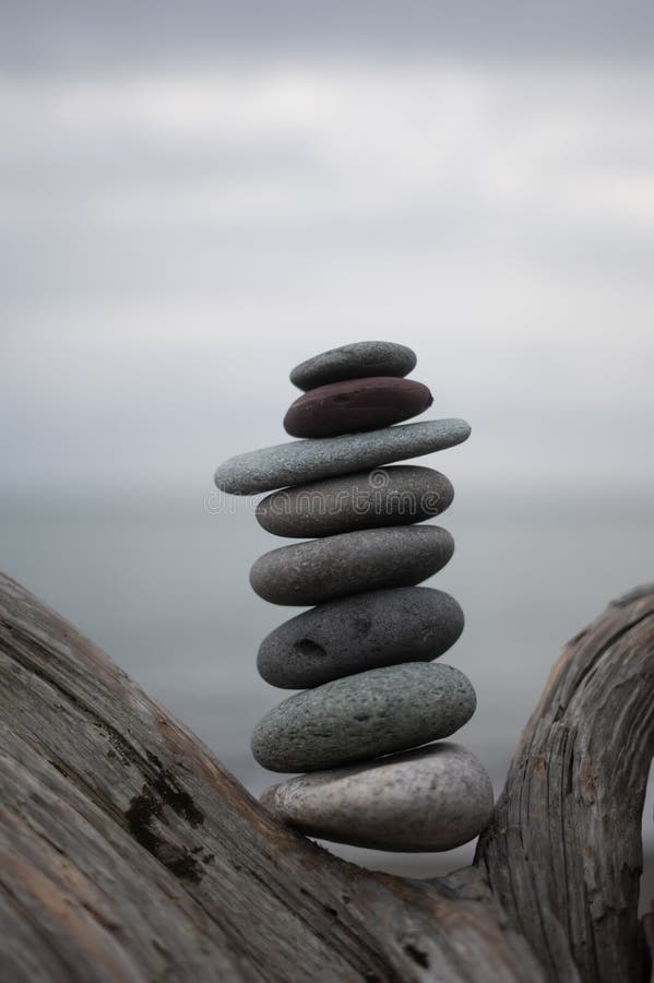 Rock stack on the beach stock image. Image of stack - 238680367