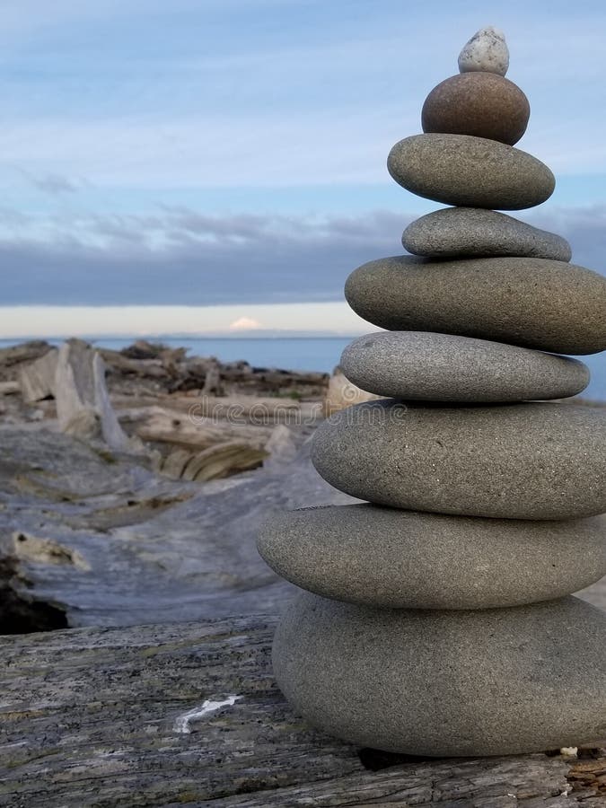 Rock stack and beach stock photo. Image of oregon, outdoor - 21871134