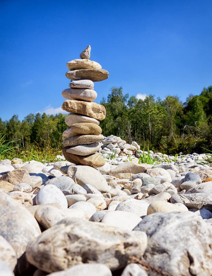Stack rocks stock image. Image of closeup, outdoors, harmony - 28050859