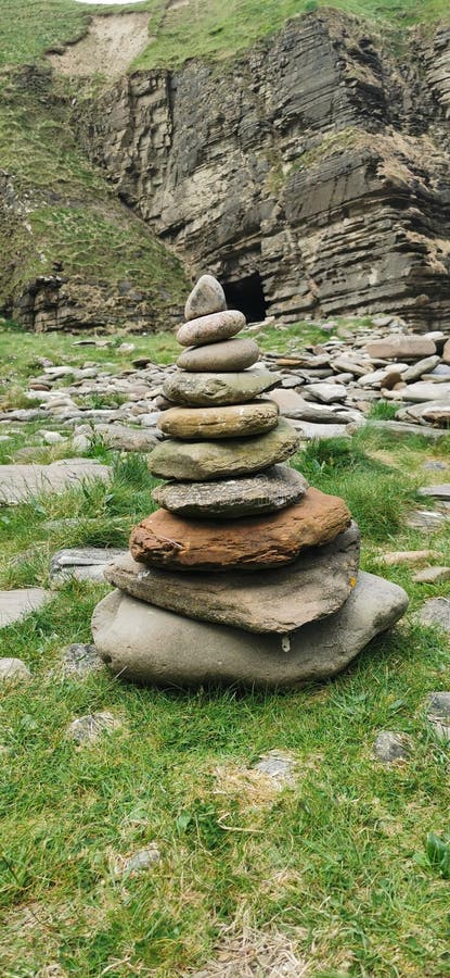 Rock stack Scotland stock photo. Image of scotland, simple - 249893684