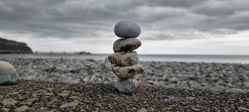 Rock stack stock photo. Image of sculpture, seaside - 237918594