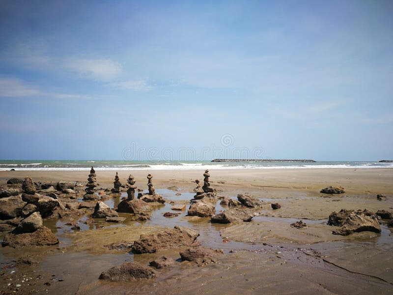 Rock Stacking Activities is Another Activity on the Seashore with Rocks ...