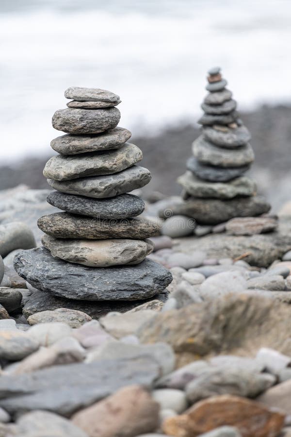 Rock stacking stock image. Image of tower, balance, closeup - 304730459