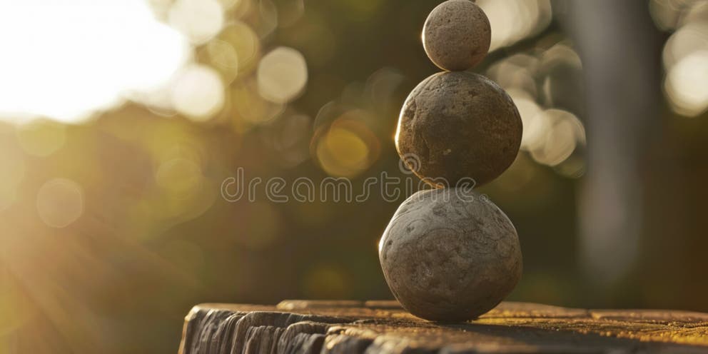 Rock Stacks Placed on Top of Another in a Pile. Harmonious Alignment ...