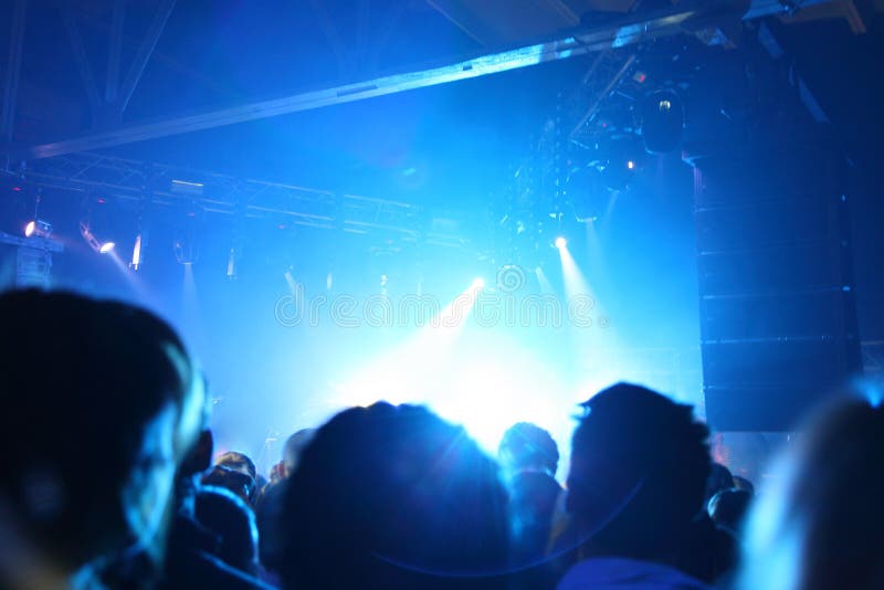 Performance Stage Awaiting for Rock Band Stock Image - Image of ...