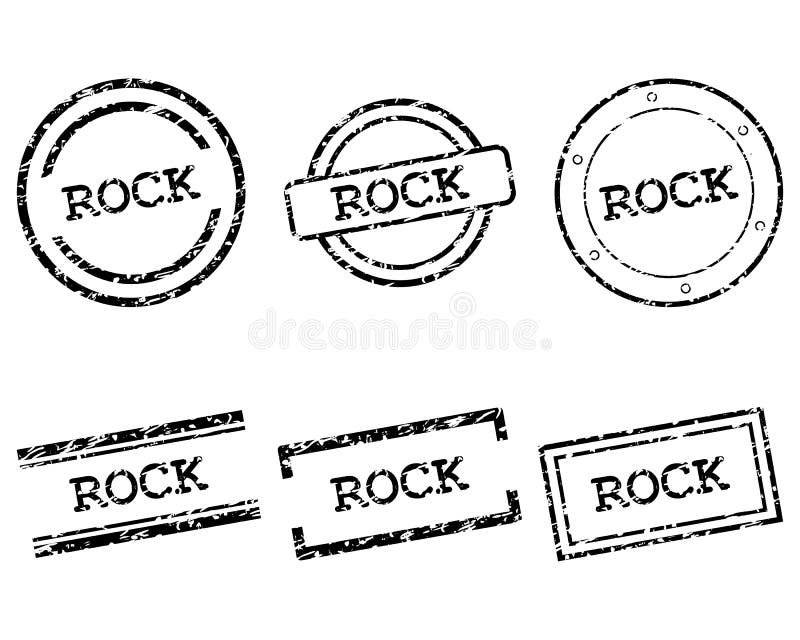Rock stamps stock vector. Illustration of rock, symbol - 63739247
