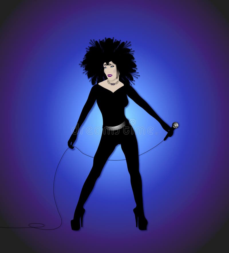 Jazz singer stock vector. Illustration of nightlife, girl - 12302658