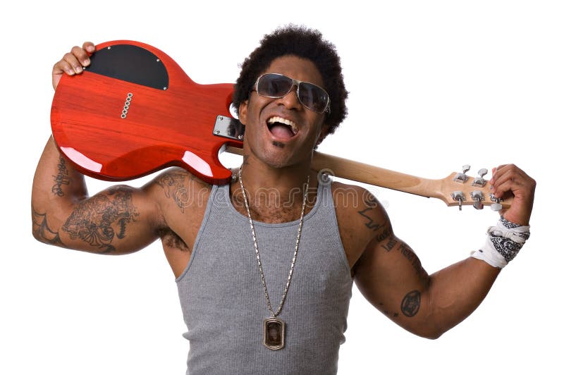 Rock star stock image. Image of cheerful, music, male - 5843299