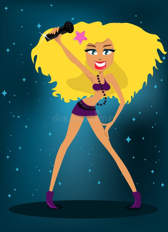Rock star girl stock vector. Illustration of beauty, motion - 11109726