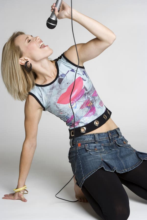 Rock Star Girl stock photo. Image of girls, singer, teenager - 7214220