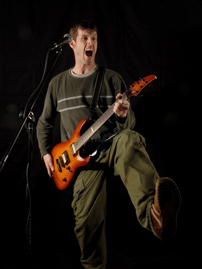 Rock star kick stock photo. Image of blues, speak, concert - 4809106