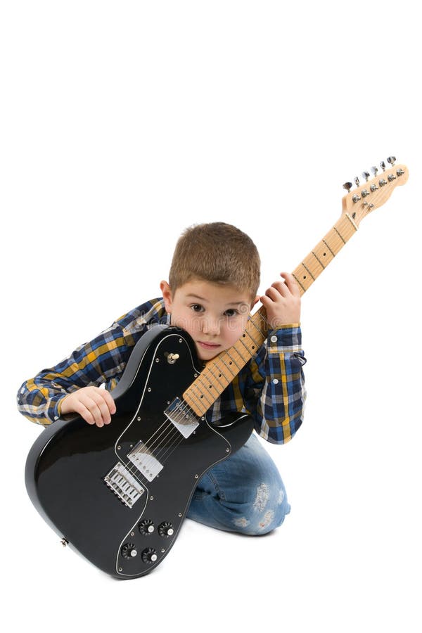 Rock star kid stock image. Image of people, guitarist - 36043569