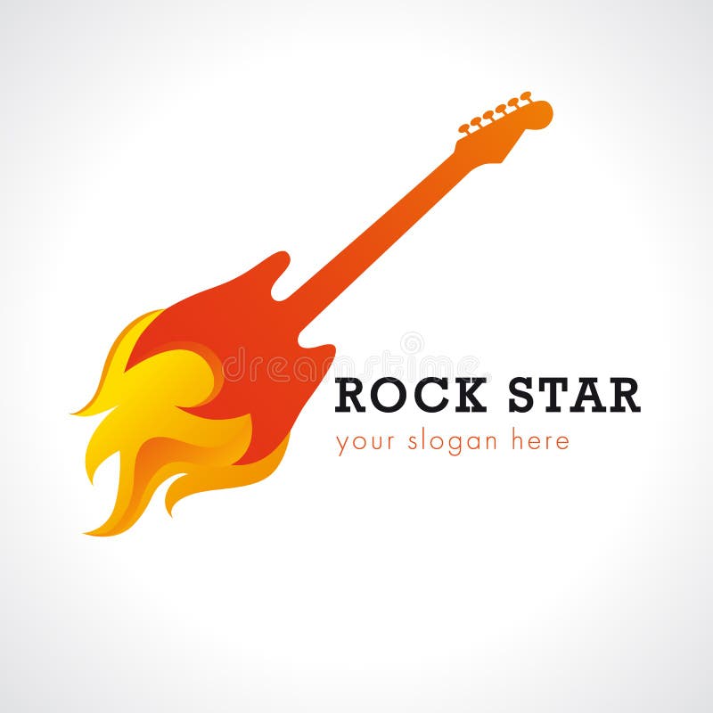 Rock star logo stock vector. Illustration of flying, fire - 44562921