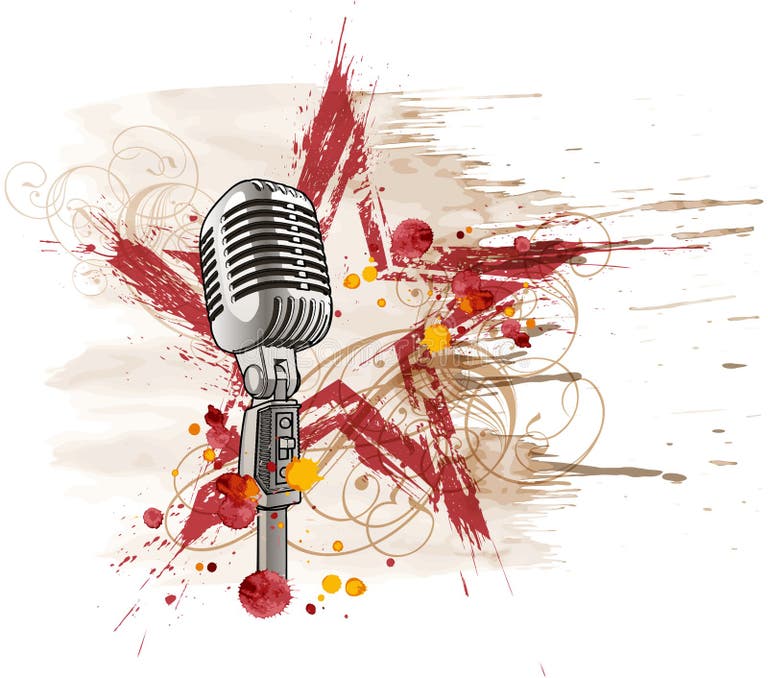 Watercolor Microphone Stock Illustrations – 977 Watercolor Microphone ...