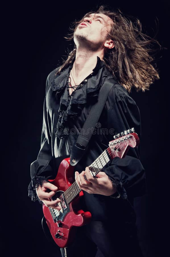 Rock-star Playing a Concert Stock Image - Image of live, player: 17257797