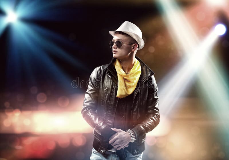 Rock star on stage stock image. Image of singer, fame - 74477533