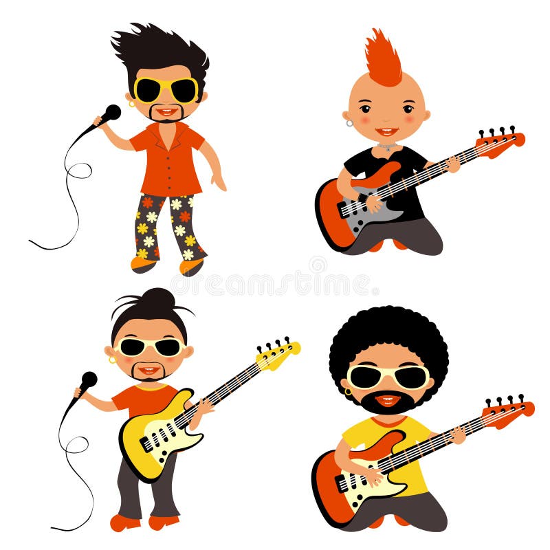 Cartoon rock band icon stock vector. Illustration of cartoon - 17788759