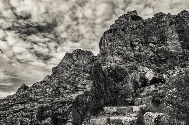 Rock Steps stock photo. Image of trail, white, mountains - 29766934