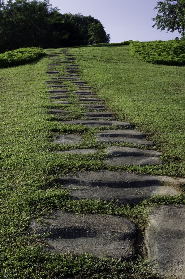 Rock steps to the peak stock image. Image of hill, slope - 13236949