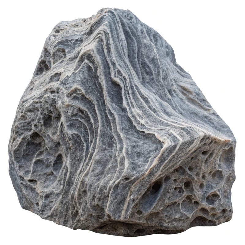 Rock Stone Abstract Isolated on White Background Stock Illustration ...