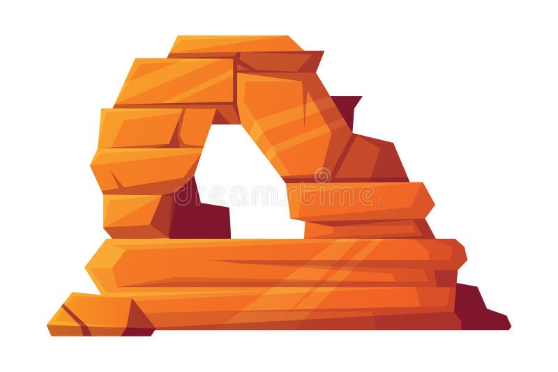 Rock and Stone Boulder Stack As Desert Landscape Element Vector ...