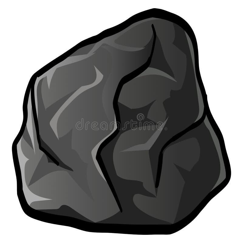 Rock Stone Cartoon Isometric 3d Flat Design Boulder Vector Illustration