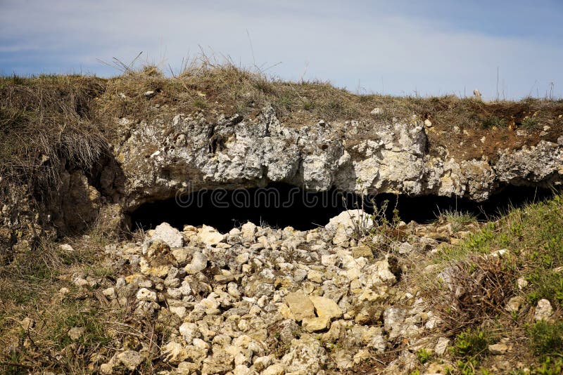 Rock stone crevice stock photo. Image of column, mountainside - 215512766