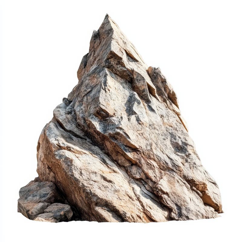 Rock Stone Isolated on White Background. 3d Rendering. Computer Digital ...