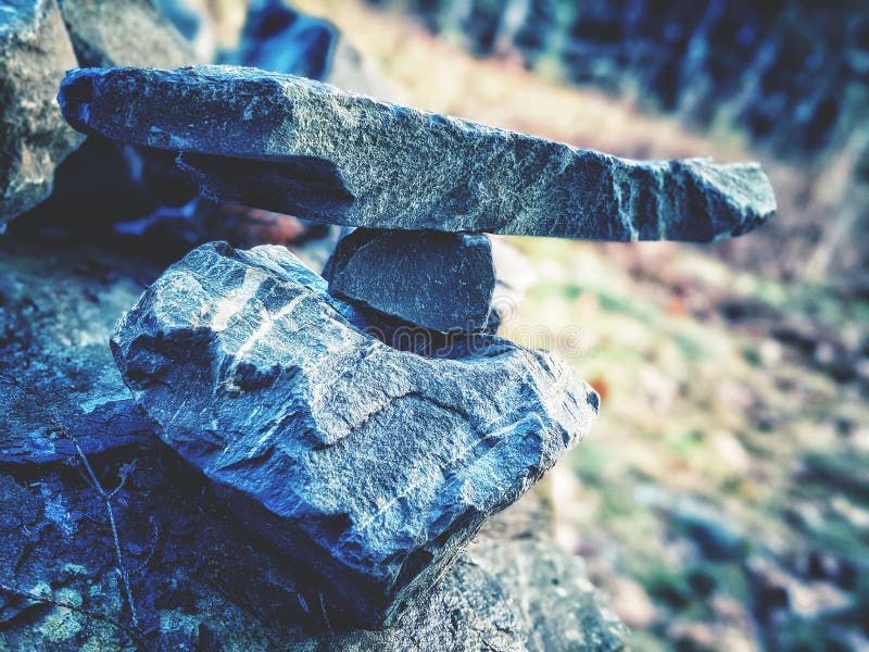 Rock Stone Quarry Blue Grey Stock Photo - Image of grey, stone: 165603926