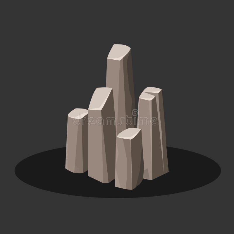 Rock Stone Icons. Rocks in Isometric. Vector Image. Stock Vector ...