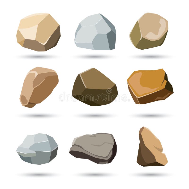 Rock, Stone Vector Symbol , Icon Design. Illustration on White ...