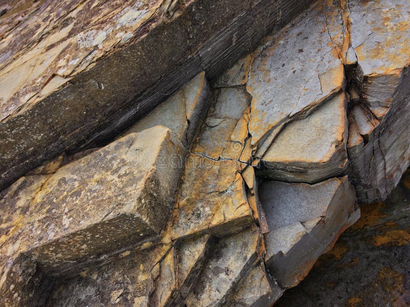 Stone Layers Close-up, Stone Background. Compressed Rock Layers ...
