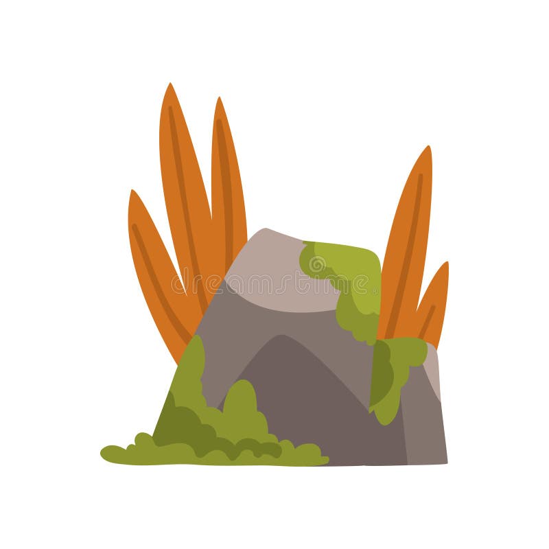 Rock Stones with Green Moss, Forest, Mountain Natural Landscape Design ...