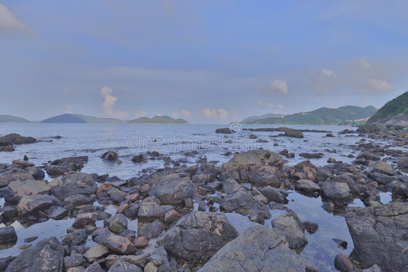 Rock and Stones on Shore of the Port Shelter Stock Image - Image of ...
